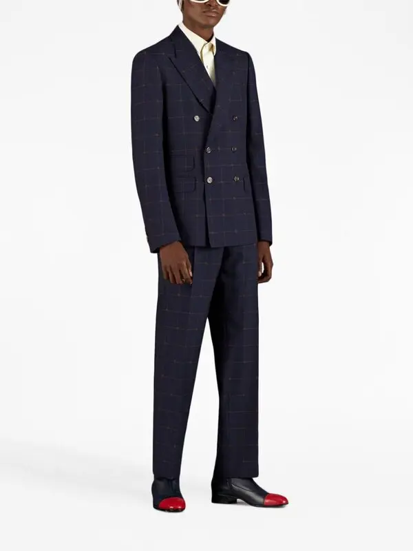 Gucci Gg Overcheck Wool Suit