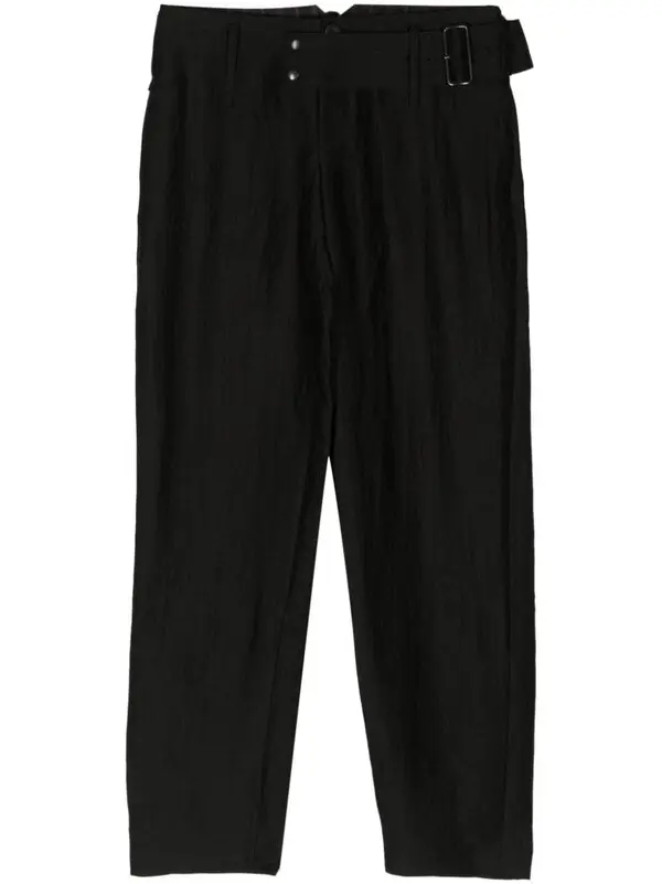 Yohji Yamamoto Belted Straight-leg Trousers