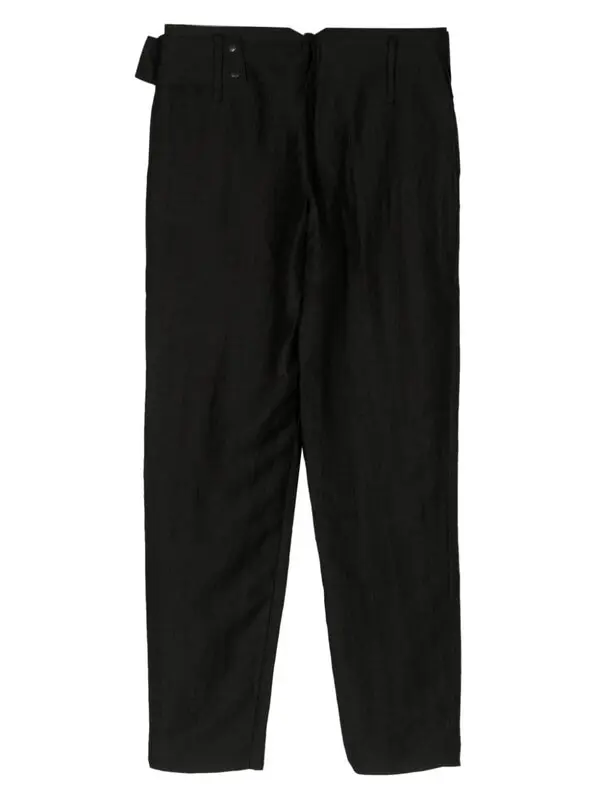 Yohji Yamamoto Belted Straight-leg Trousers
