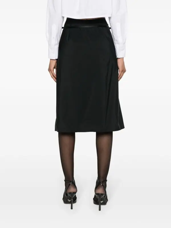 Givenchy Voyou Taffeta Wrap Skirt