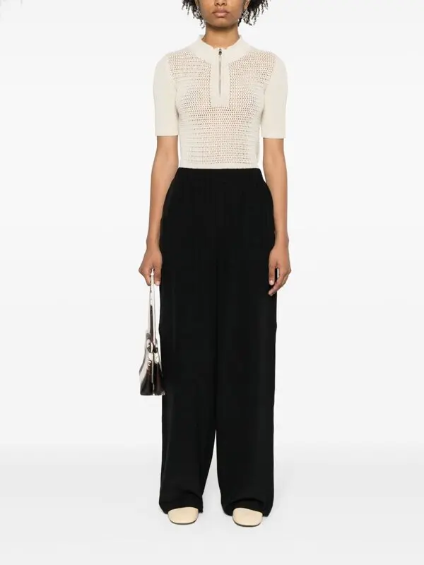 Max Mara Zigano Silk Palazzo Pants