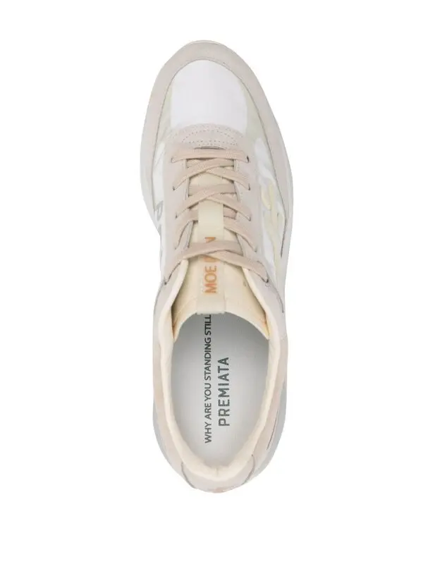 Premiata Moerun Panelled Sneakers - White