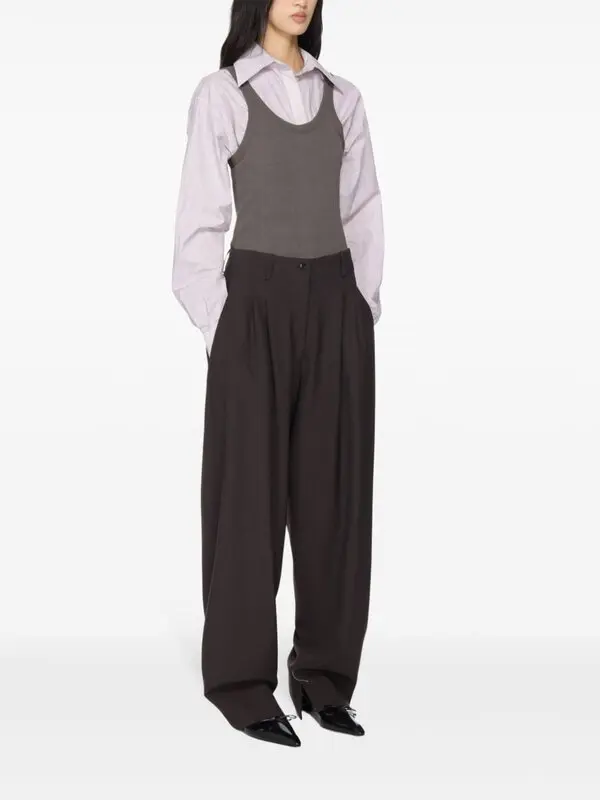 QUIRA Ribbed-knit Tank Top - Grey