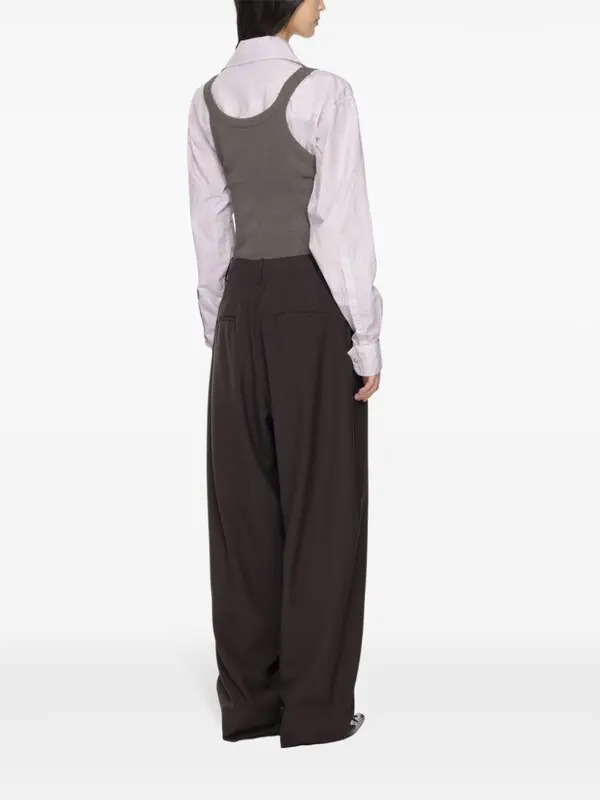 QUIRA Ribbed-knit Tank Top - Grey