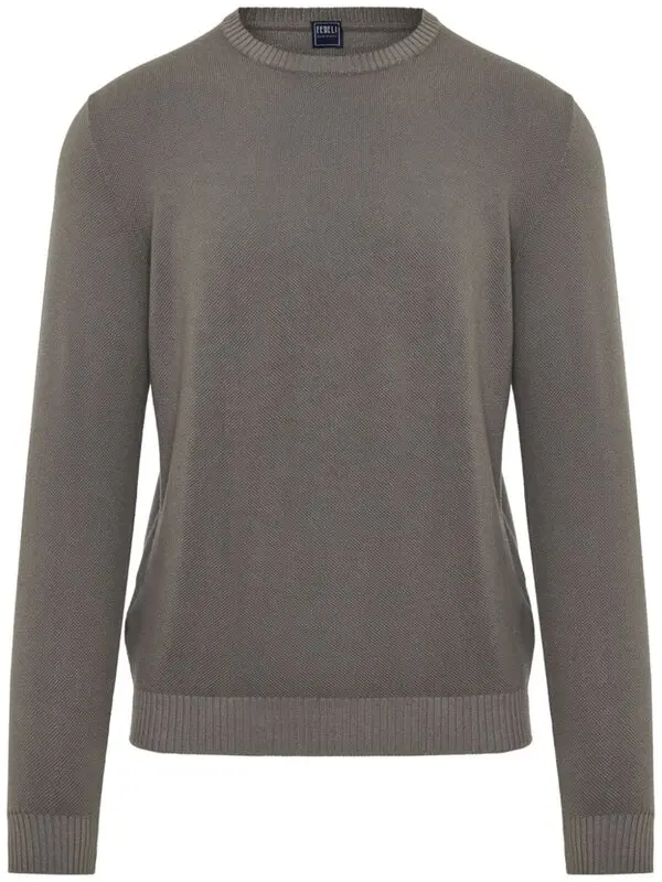 Fedeli Cotton Crew Neck Jumper