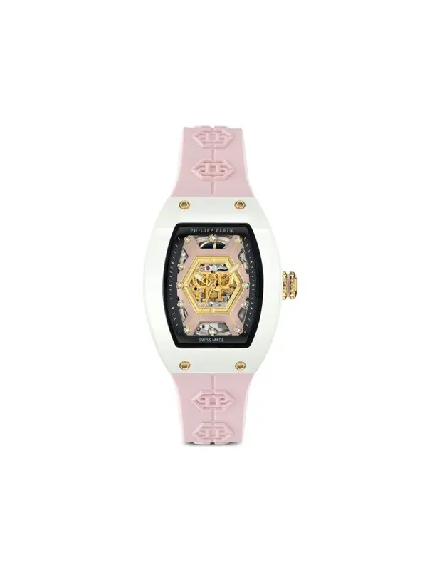 Philipp Plein 55mm Automatic Watch - Pink