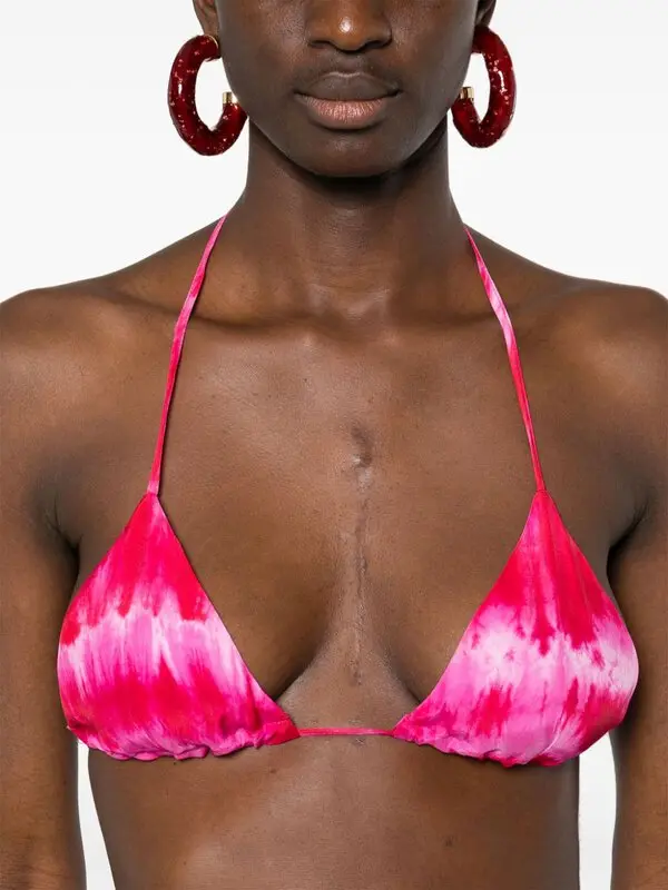 P.a.r.o.s.h Tie-dye Silk Bralette - Pink