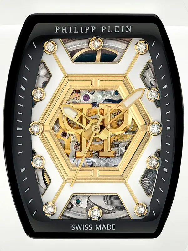 Philipp Plein Diamond Crypto Queen Snow Watch - White