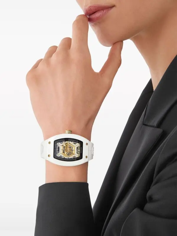 Philipp Plein Diamond Crypto Queen Snow Watch - White