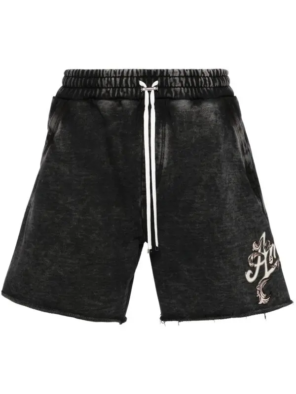 Amiri Filigree Cotton Track Shorts
