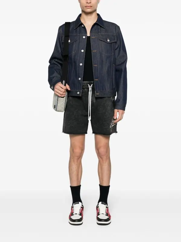 Amiri Filigree Cotton Track Shorts