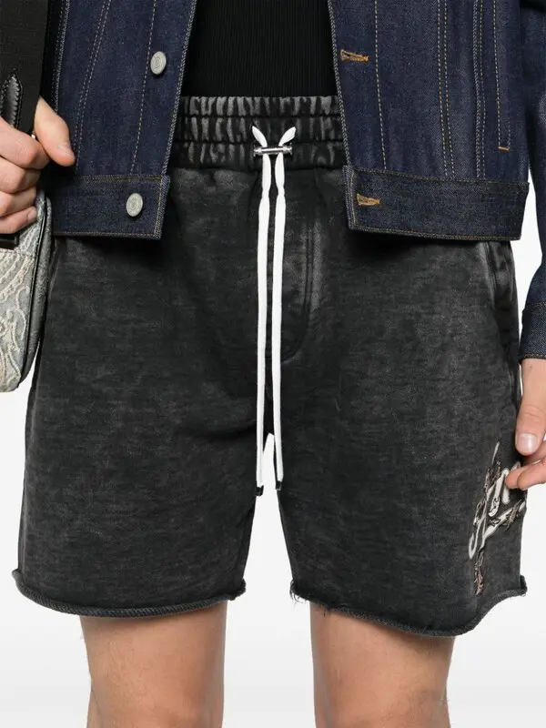 Amiri Filigree Cotton Track Shorts
