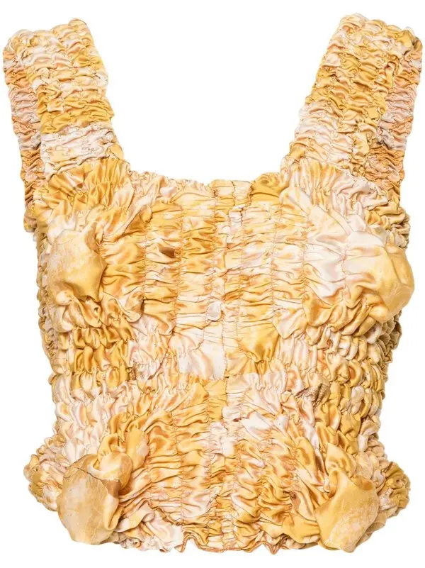FEBEN Twist Ruched Tank Top