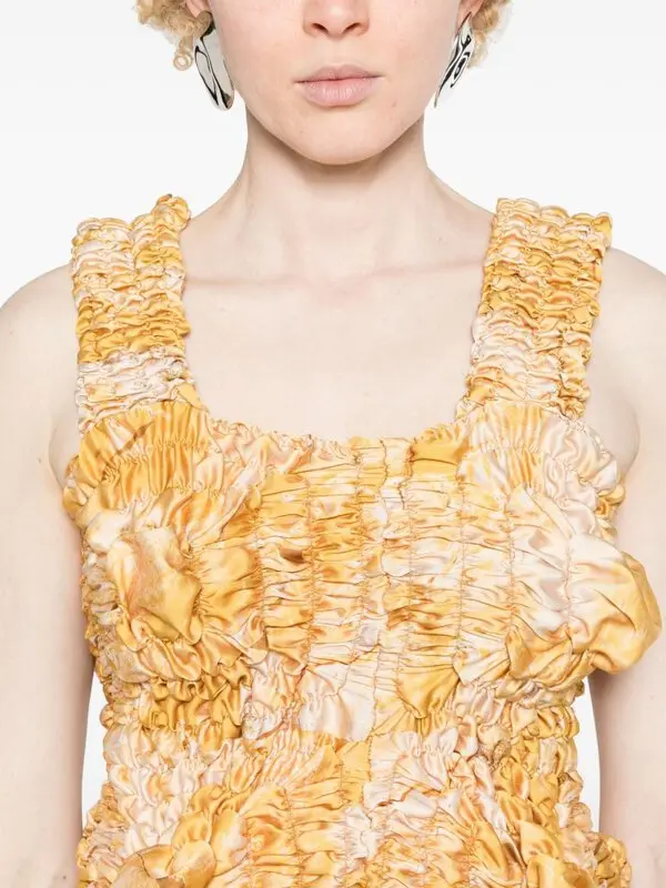FEBEN Twist Ruched Tank Top