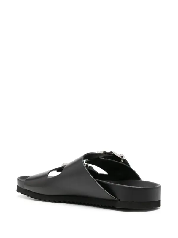 P.a.r.o.s.h Buckled Leather Sandals - Black