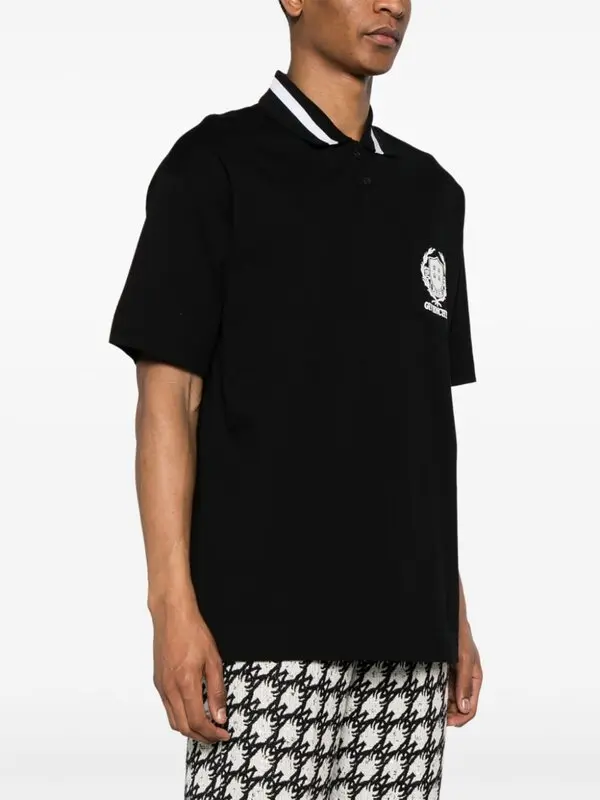 Givenchy Crest Polo Shirt In Cotton