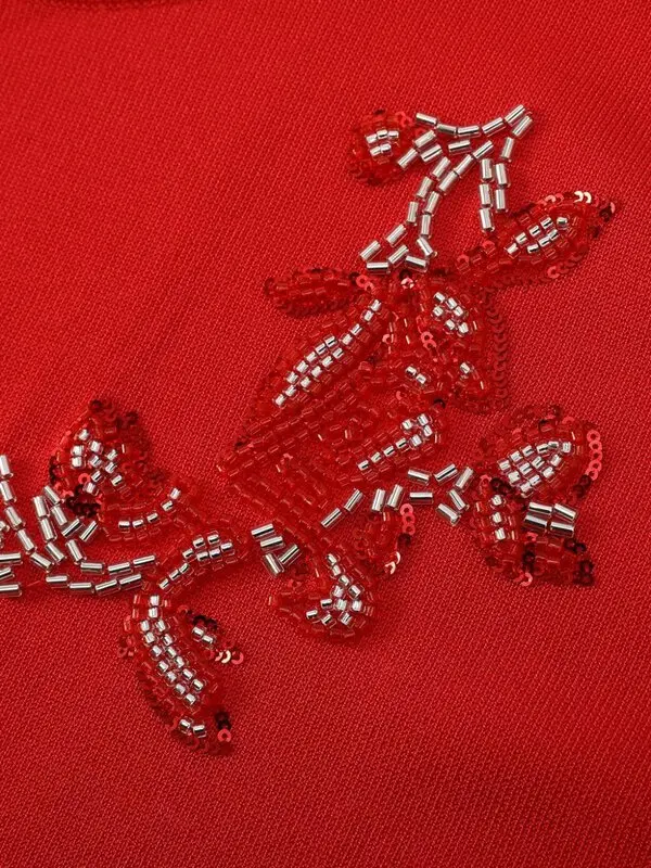 Shanghai Tang Embroidered Floral Top