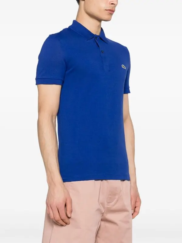 Lacoste Logo-patch Cotton Polo Shirt - Blue
