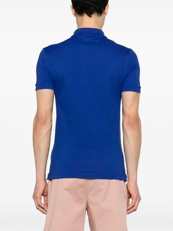Lacoste Logo-patch Cotton Polo Shirt - Blue