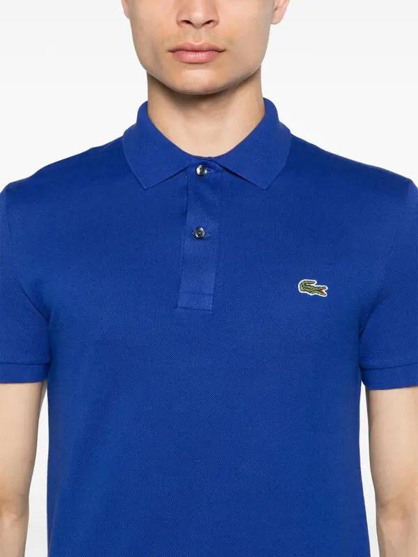 Lacoste Logo-patch Cotton Polo Shirt - Blue