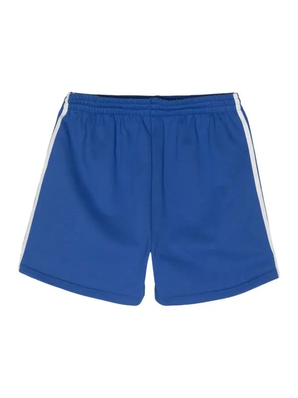 P.a.r.o.s.h Logo-embroidered Striped Shorts - Blue