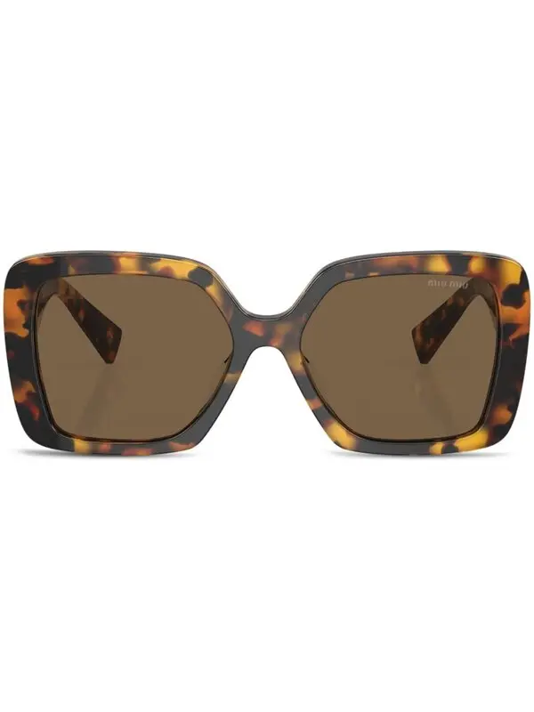 Miu Miu Tortoiseshell Oversized Sunglasses