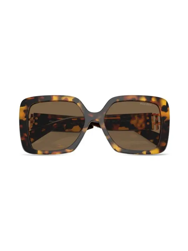 Miu Miu Tortoiseshell Oversized Sunglasses
