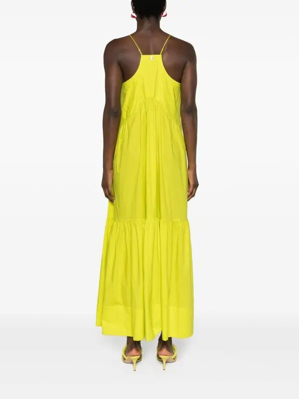 TWINSET Ruched-detail Poplin Maxi Dress