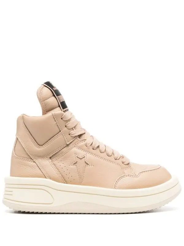 CONVERSE Rick Owens Drkshdw X Drkshdw Turbowpn Leather Sneakers - Neutrals