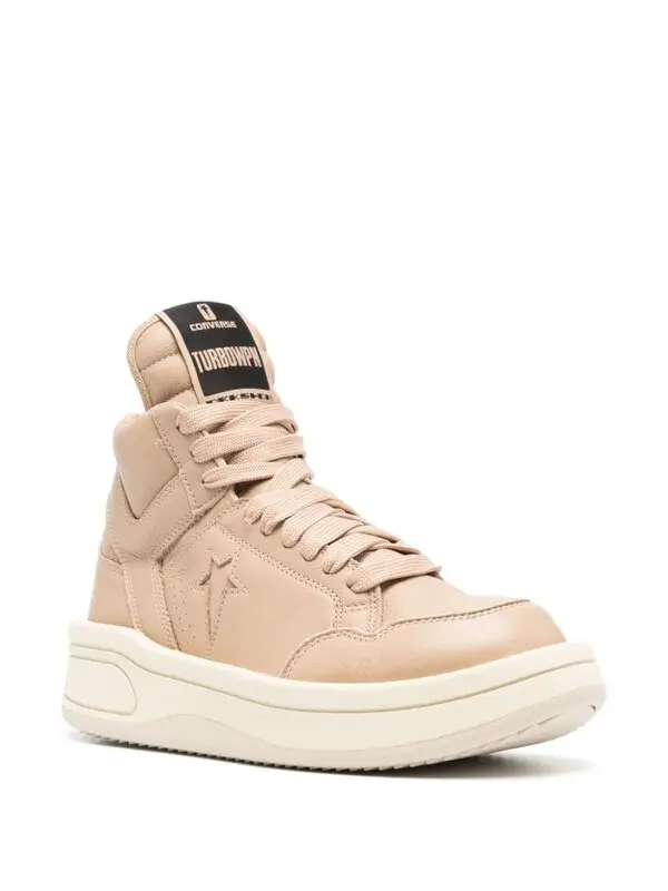 CONVERSE Rick Owens Drkshdw X Drkshdw Turbowpn Leather Sneakers - Neutrals