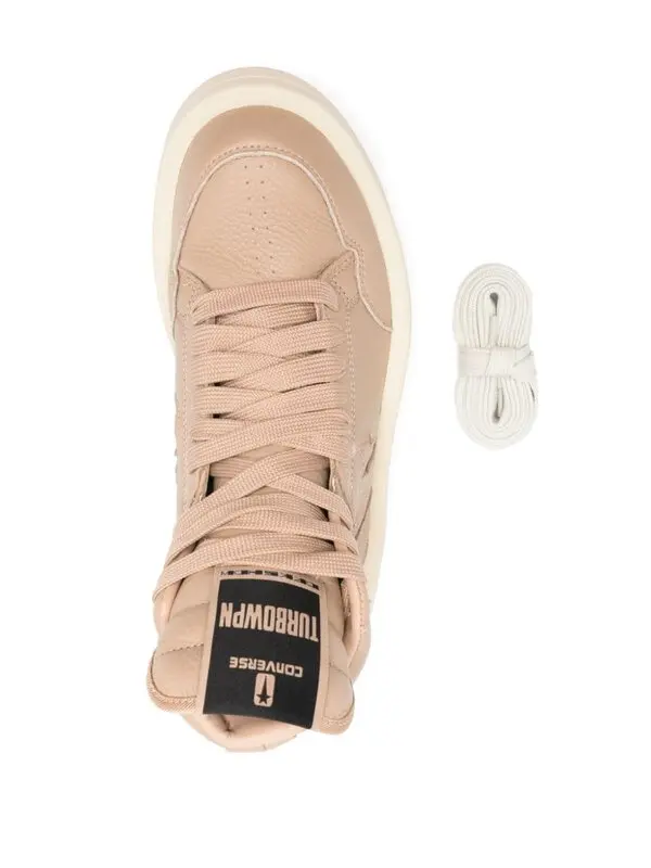 CONVERSE Rick Owens Drkshdw X Drkshdw Turbowpn Leather Sneakers - Neutrals