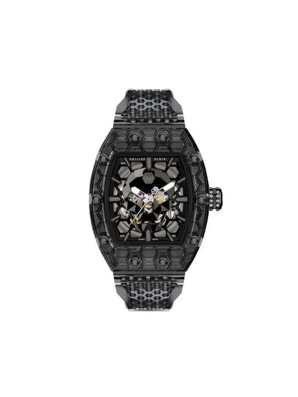 Philipp Plein Cry$tal Ghost 55mm Watch - Black