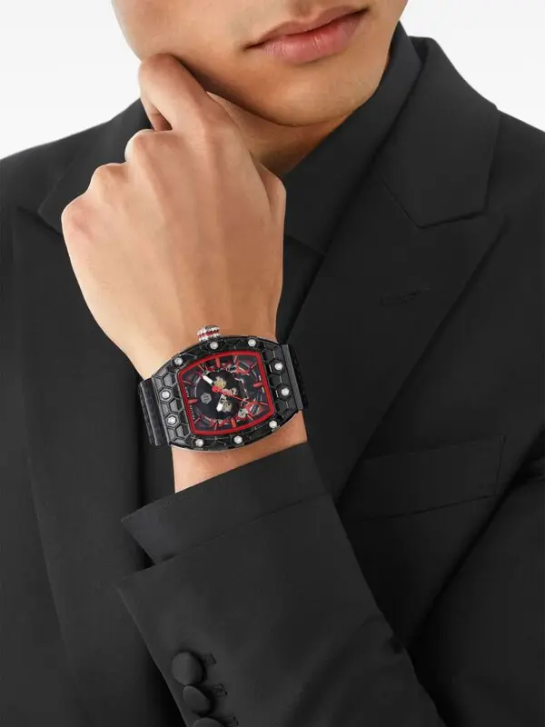 Philipp Plein Crypto King Red Crystal Ghost Watch - Grey