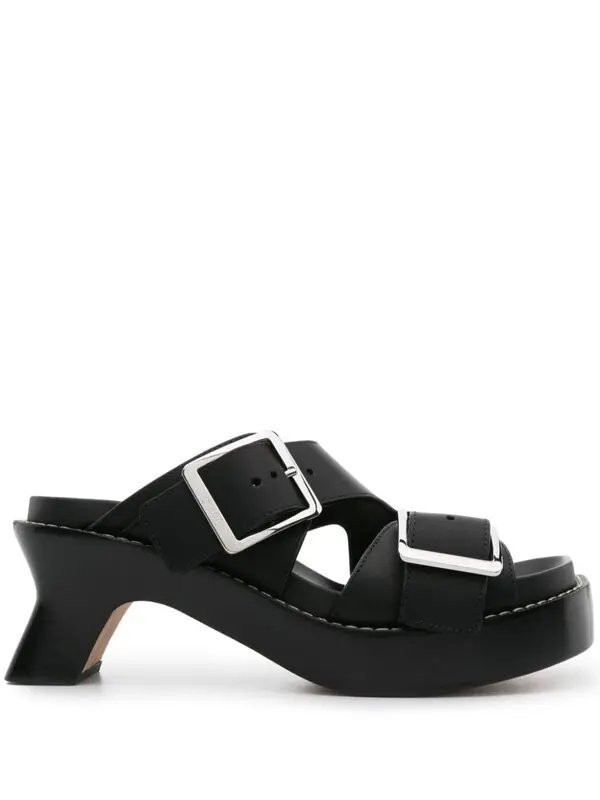 Loewe 70mm Ease Buckle-straps Mules - Black