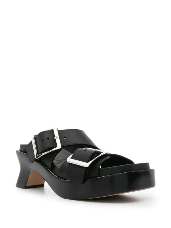 Loewe 70mm Ease Buckle-straps Mules - Black