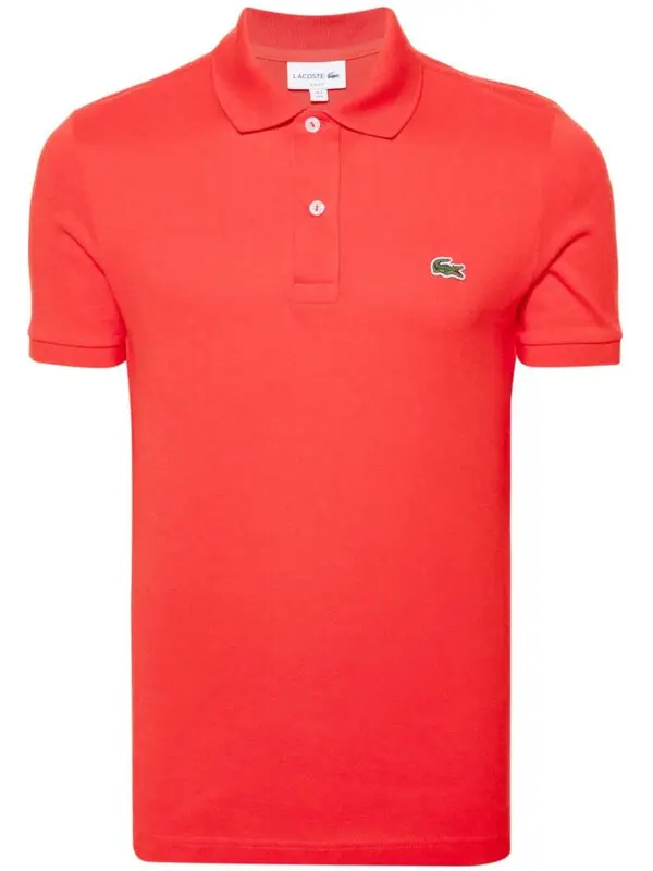 Lacoste Logo-patch Cotton Polo Shirt - Red