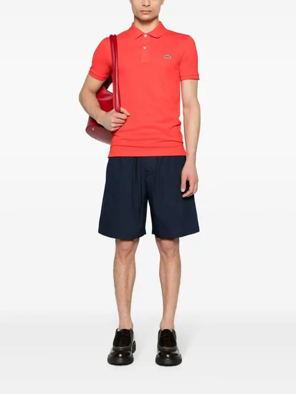Lacoste Logo-patch Cotton Polo Shirt - Red