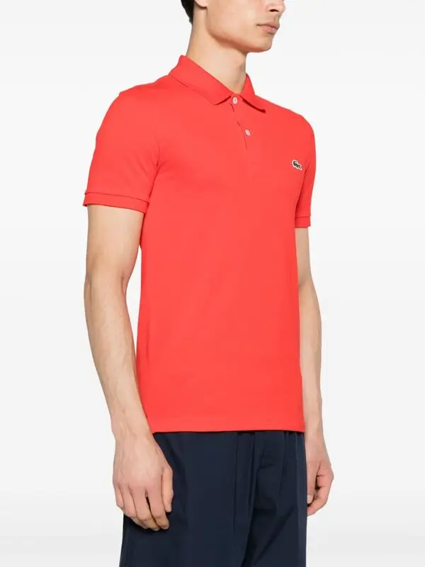 Lacoste Logo-patch Cotton Polo Shirt - Red