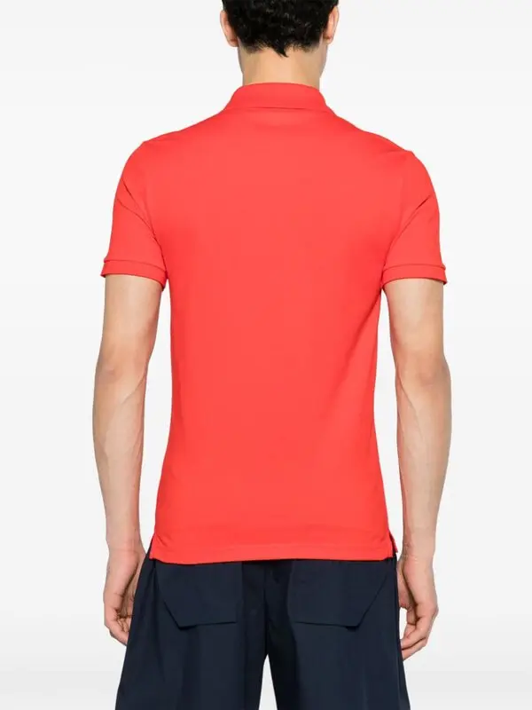 Lacoste Logo-patch Cotton Polo Shirt - Red