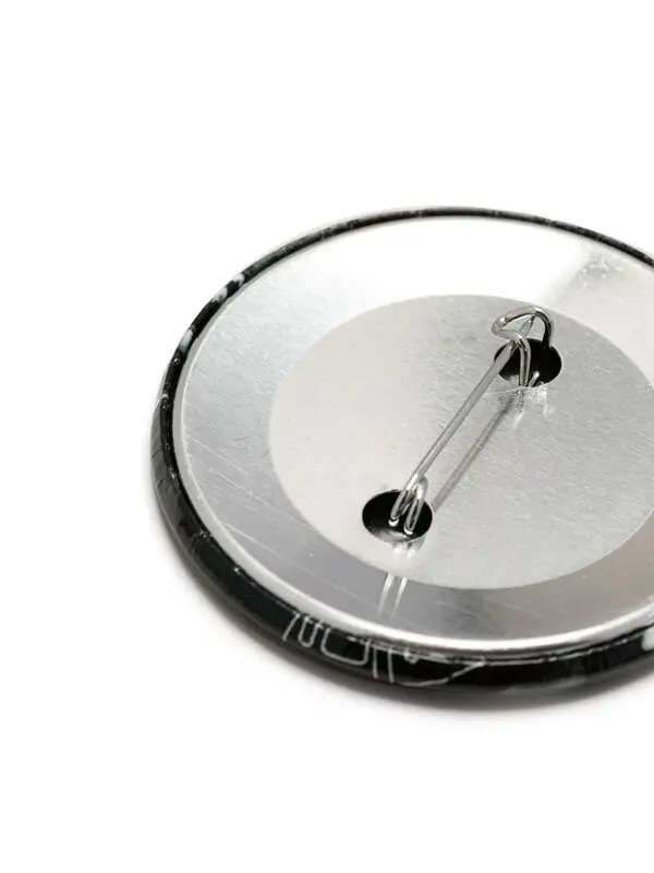 Raf Simons Logo-Print Pins - Black | Editorialist
