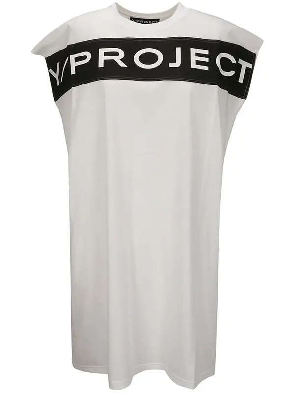 Y/project Logo-print Cotton Mini Dress