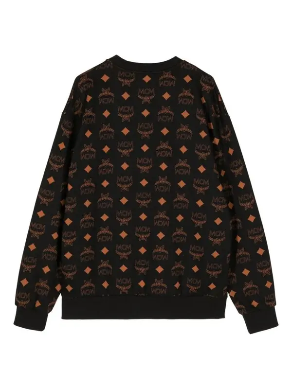 Mcm Monogram Print Cotton Sweatshirt