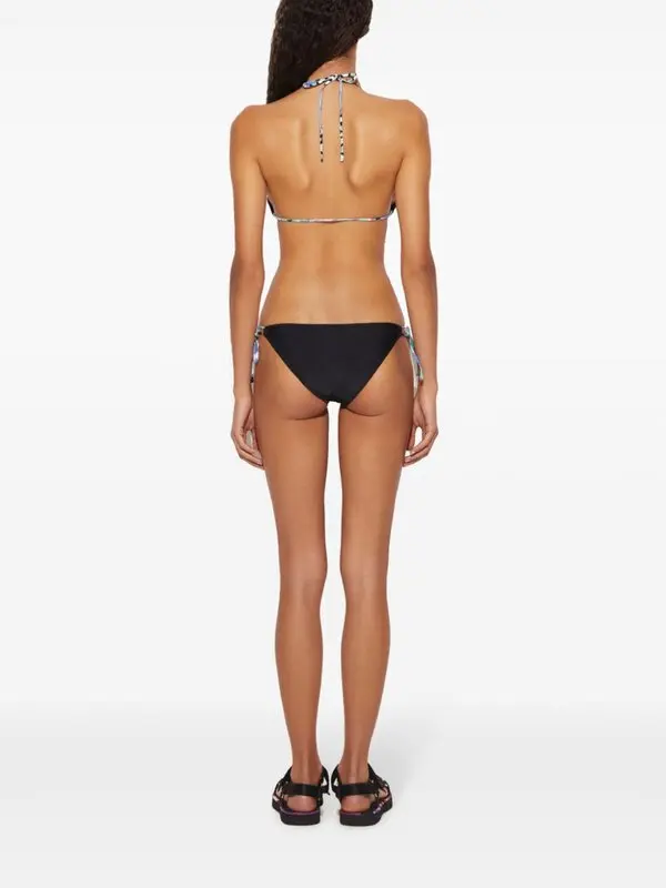 Emilio Pucci Iride-print Bikini Bottom - Black