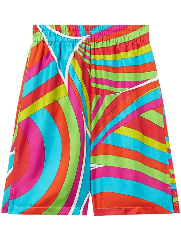 Emilio Pucci Iride-print Silk Shorts