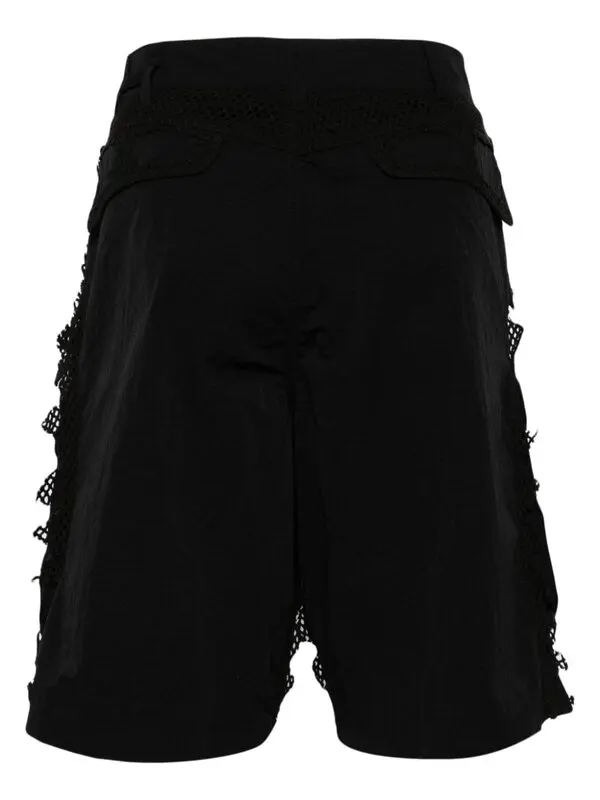 HELIOT EMIL Spherical Netting-detail Cargo Shorts