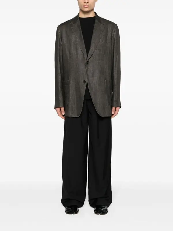 Yohji Yamamoto Notched-lapels Single-breasted Blazer