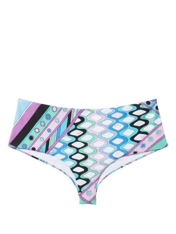Emilio Pucci Vivara-print Bikini Bottom - Blue