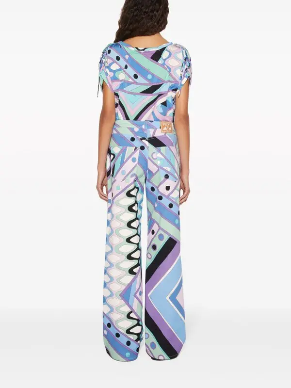 Emilio Pucci Vivara-print Wide-leg Trousers