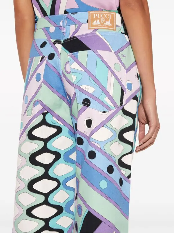 Emilio Pucci Vivara-print Wide-leg Trousers