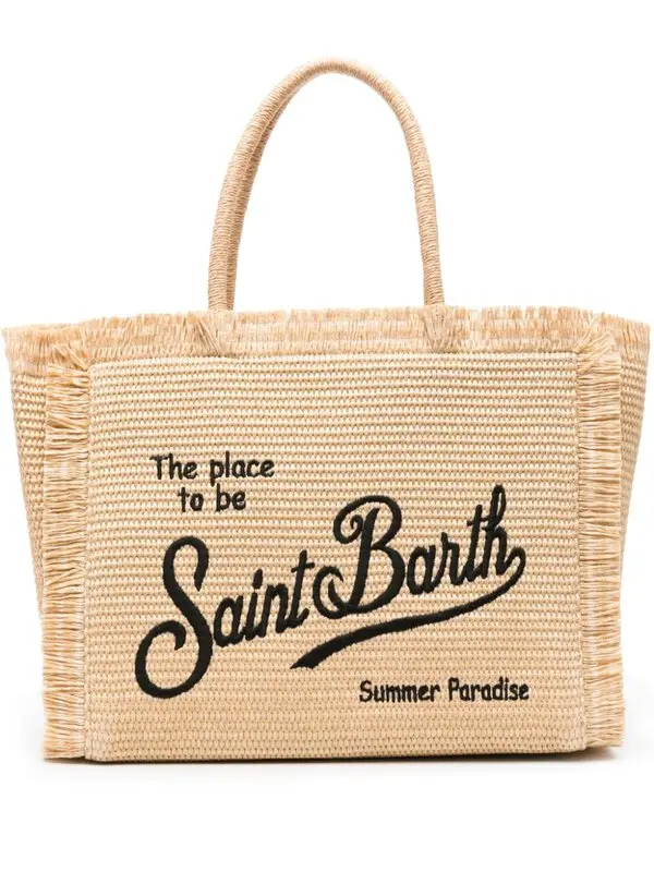 MC2 SAINT BARTH Straw Tote Bag - Neutrals